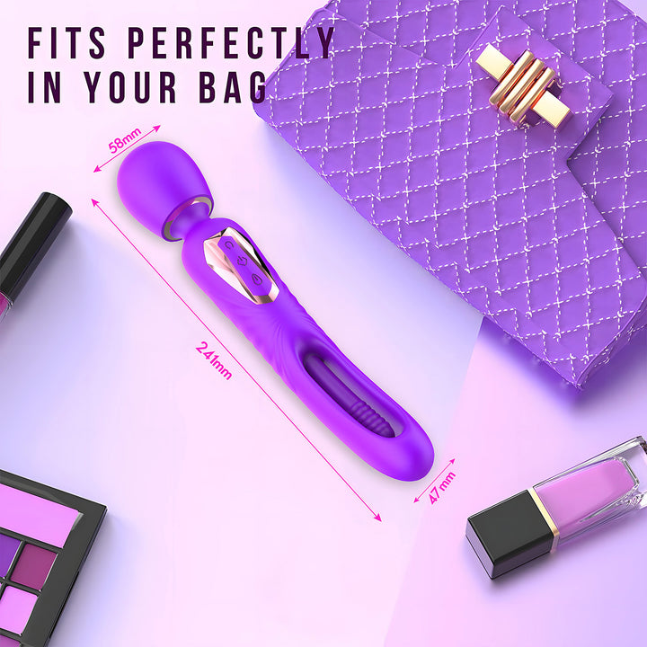 Whisk Me Away Vibrating Massage Wand And G Spot Flapping Stimulator Candyhub