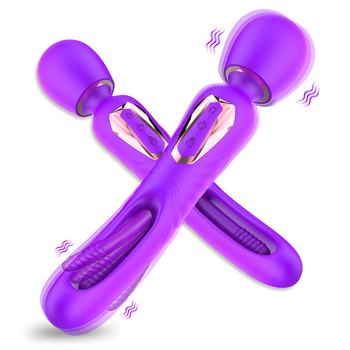 Whisk Me Away Vibrating Massage Wand And G Spot Flapping Stimulator Candyhub