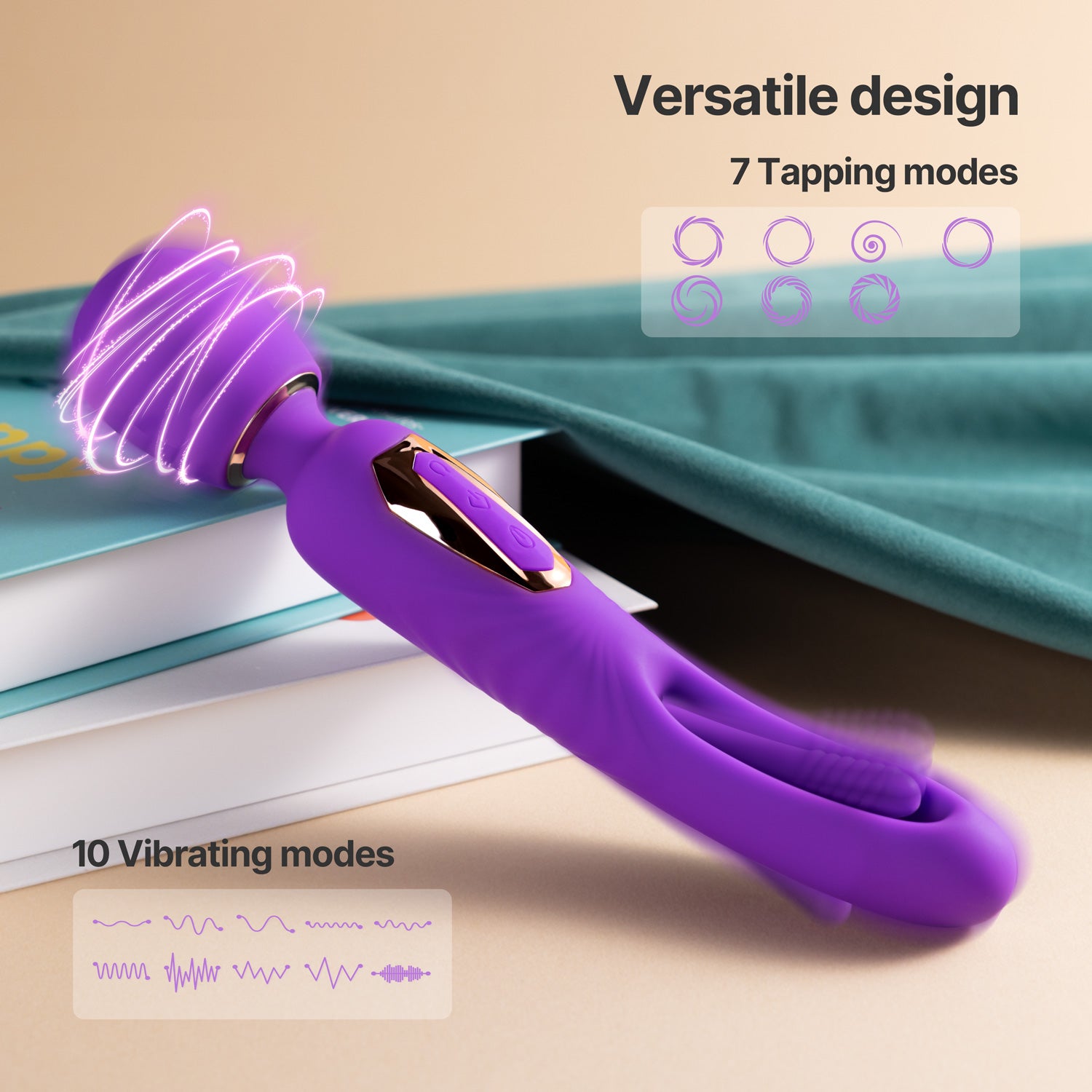Whisk Me Away Vibrating Massage Wand And G Spot Flapping Stimulator Candyhub